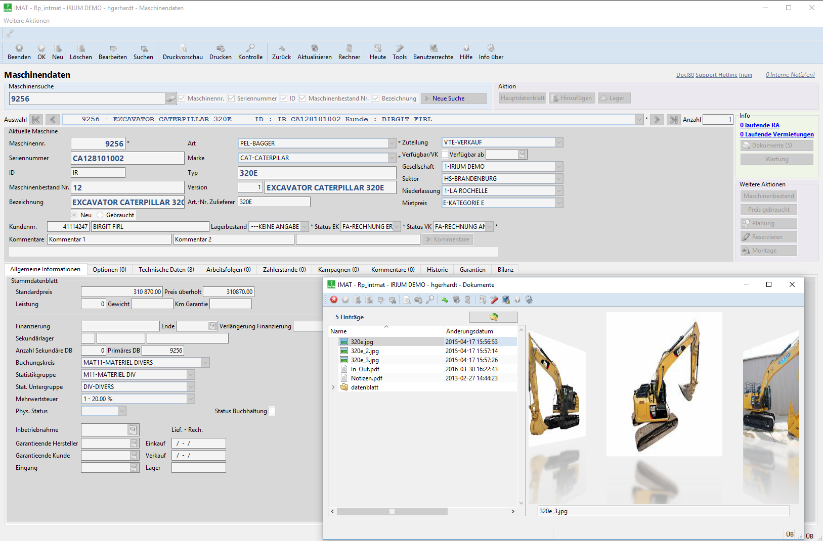 IRIUM SOFTWARE : Branchenlösung iE - irium i80